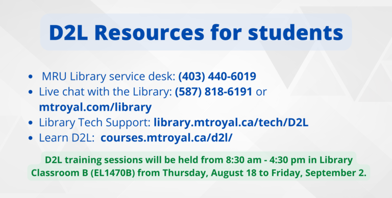 Setting Yourself Up For Success With D2L - SAMRU